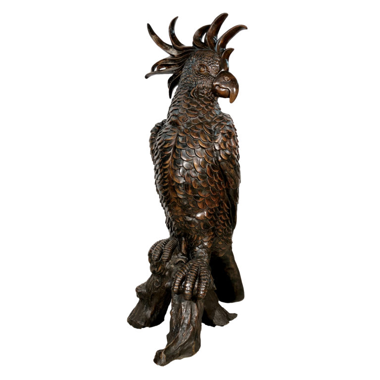 Bronze Large Cockatoo Sculpture - Metropolitan Galleries Inc.