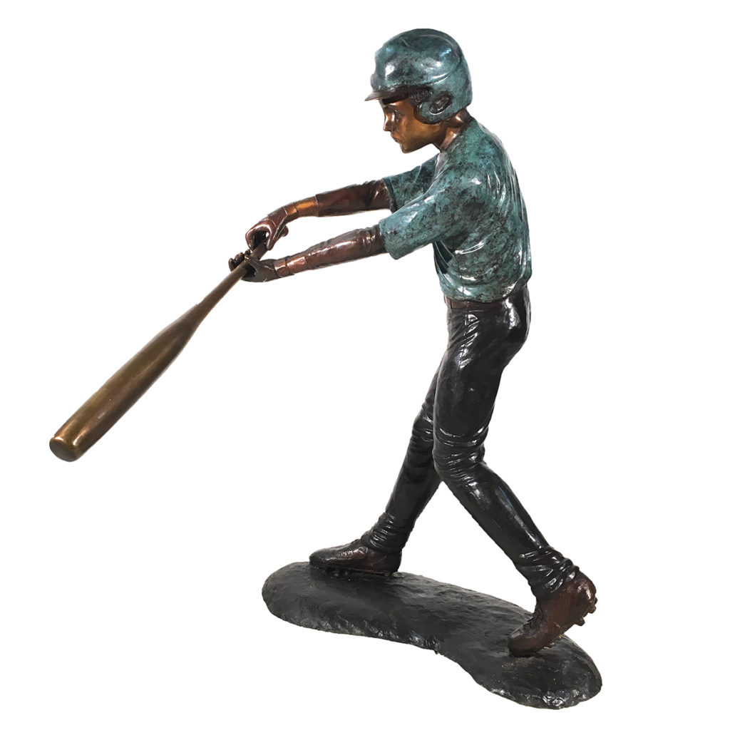 Bronze Baseball Batter Sculpture - Metropolitan Galleries Inc.