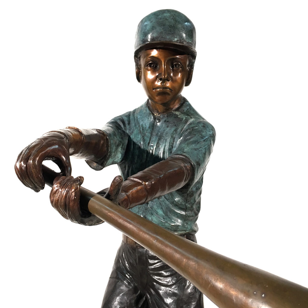 Bronze Baseball Batter Sculpture - Metropolitan Galleries Inc.