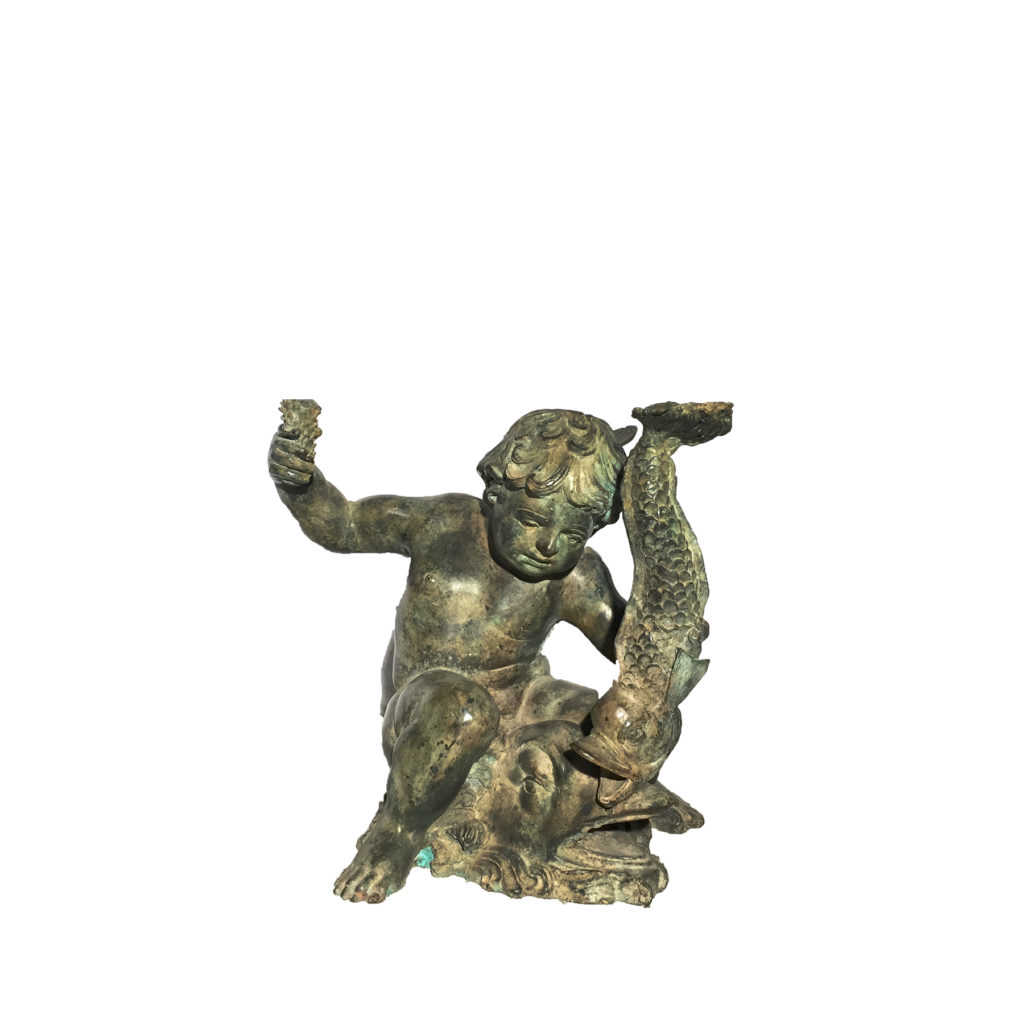 Bronze Merman Table Base Sculpture - Metropolitan Galleries Inc.