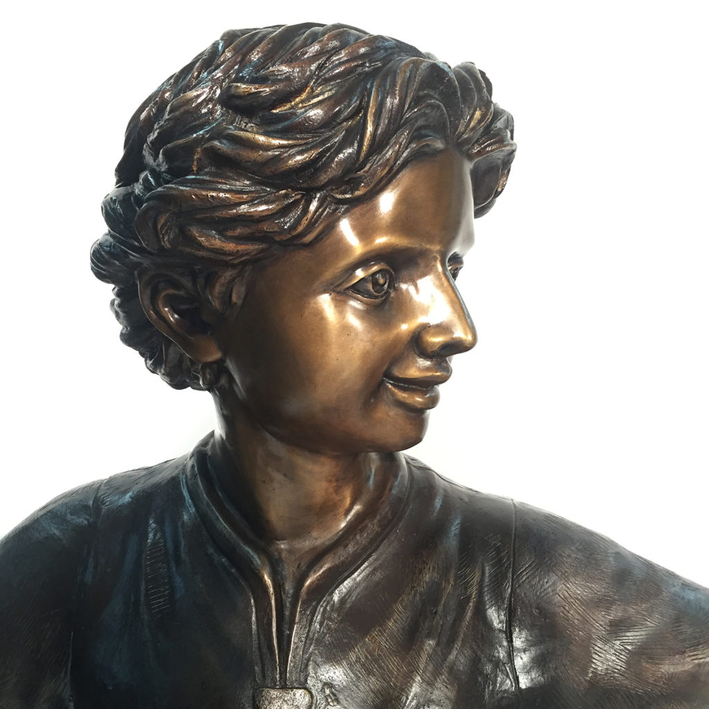 Bronze Boy with Golden Retriever Sculpture - Metropolitan Galleries Inc.