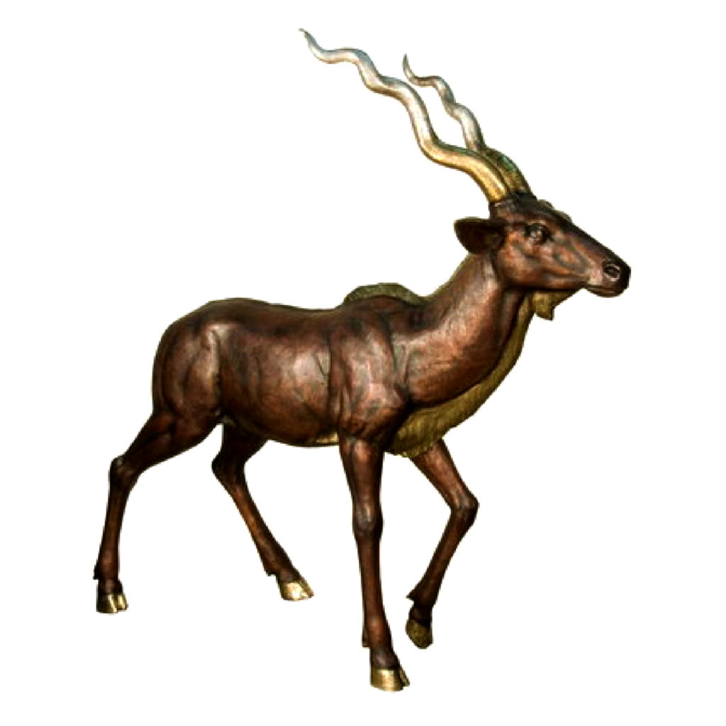 Bronze Springbok Sculpture - Metropolitan Galleries Inc.