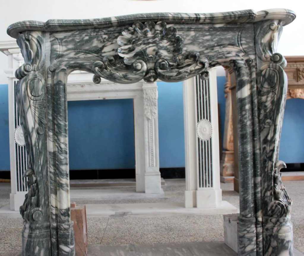 Marble Mantle Black & White - Metropolitan Galleries Inc.