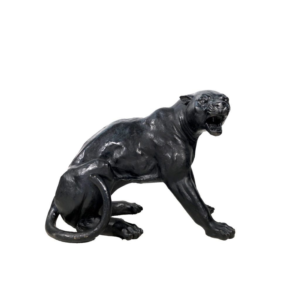 Bronze Fighting Black Panther Sculpture (Right) - Metropolitan ...