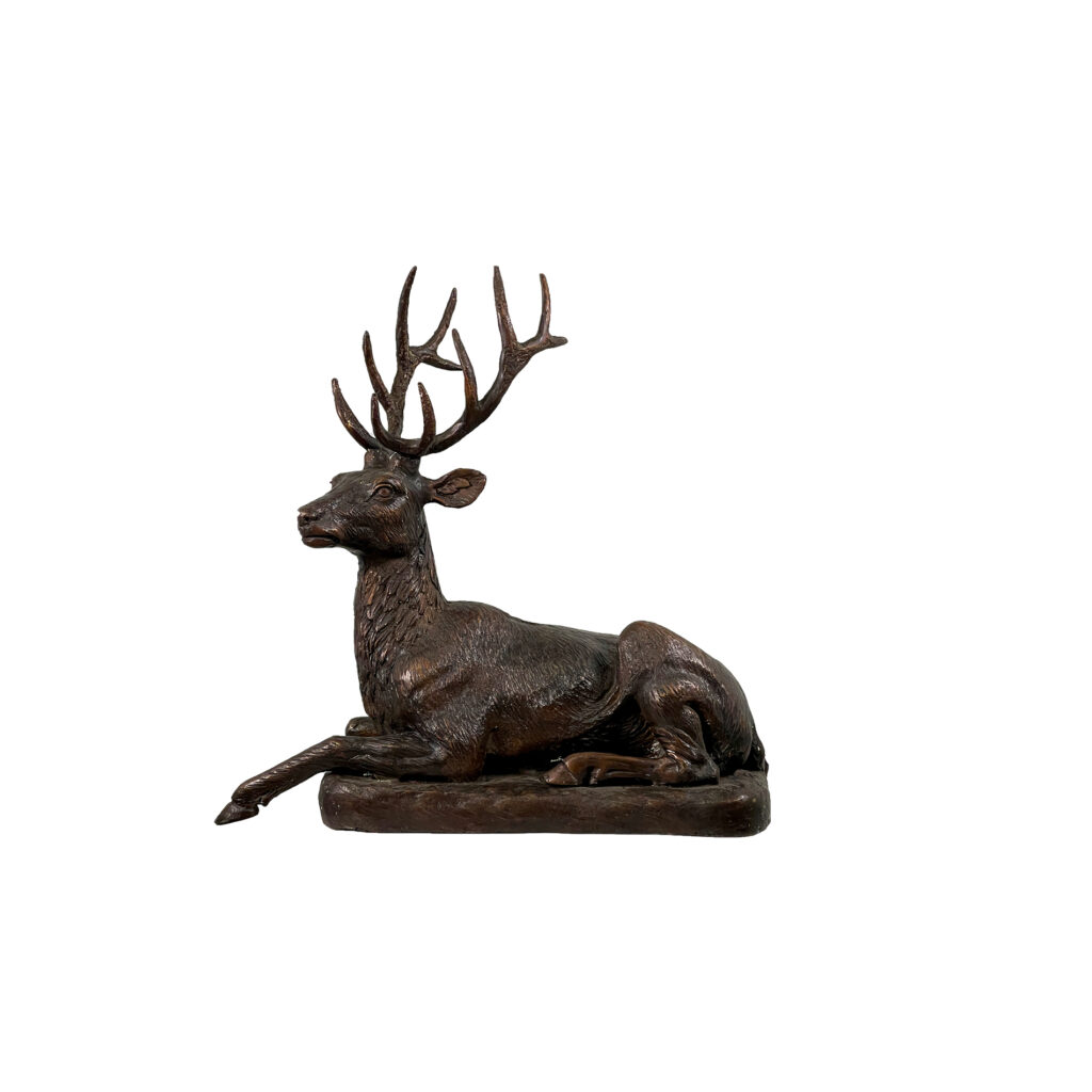 Bronze Reclining Deer Table-top Sculpture - Metropolitan Galleries