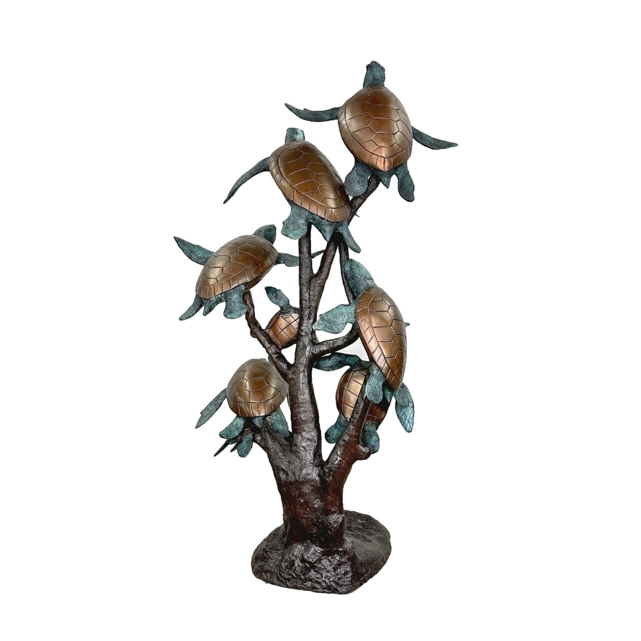 Bronze Three Sea Turtles Sculpture on Large Marble Base - Metropolitan ...