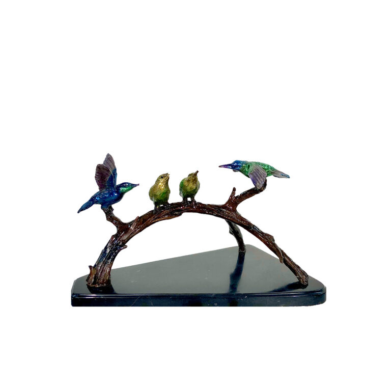 Bronze Cardinal on Branch Sculpture - Metropolitan Galleries Inc.