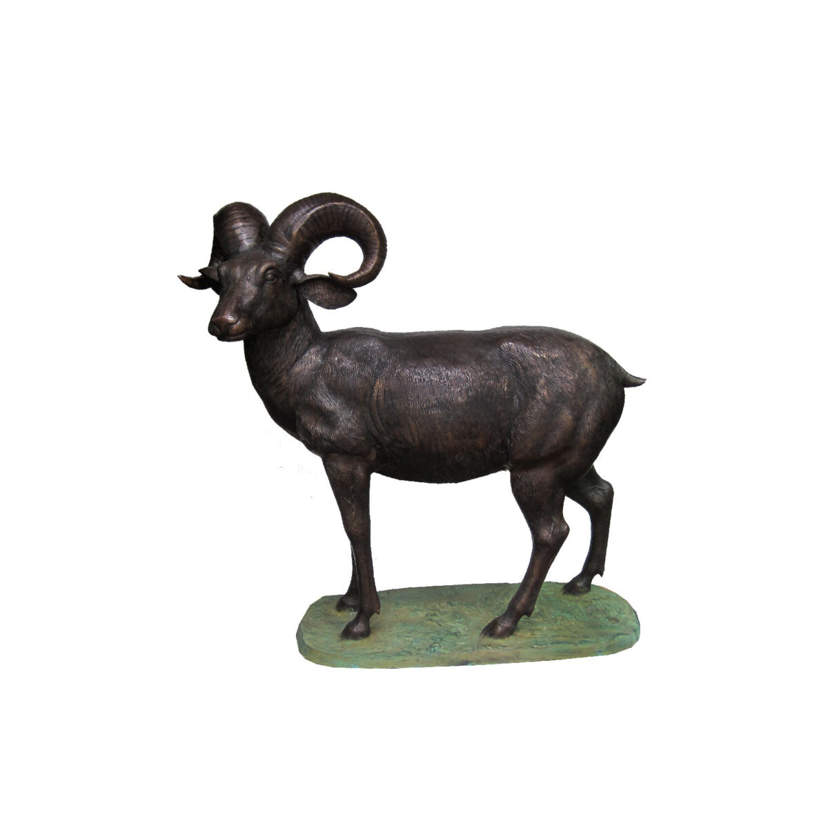 Bronze Ram Sculpture - Metropolitan Galleries Inc.