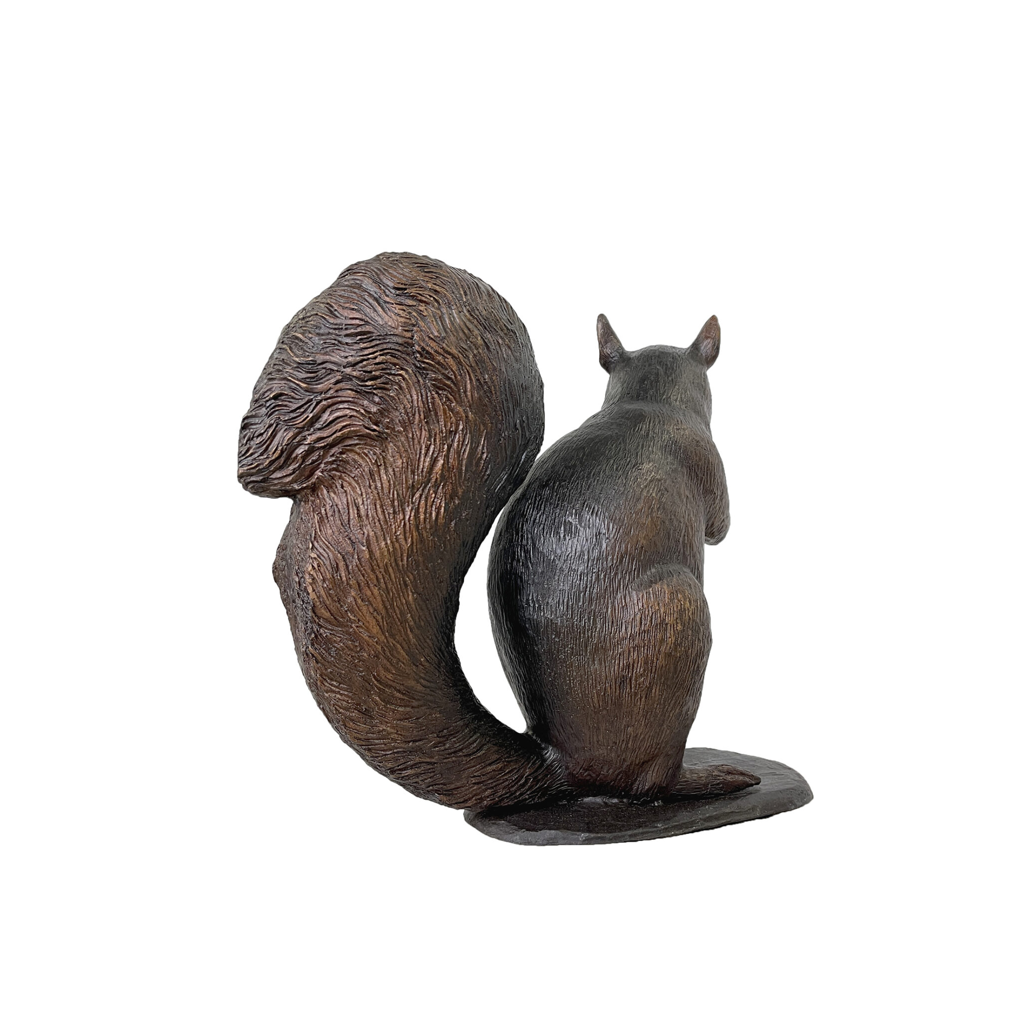 Bronze Squirrel with Nut Sculpture - Metropolitan Galleries Inc.